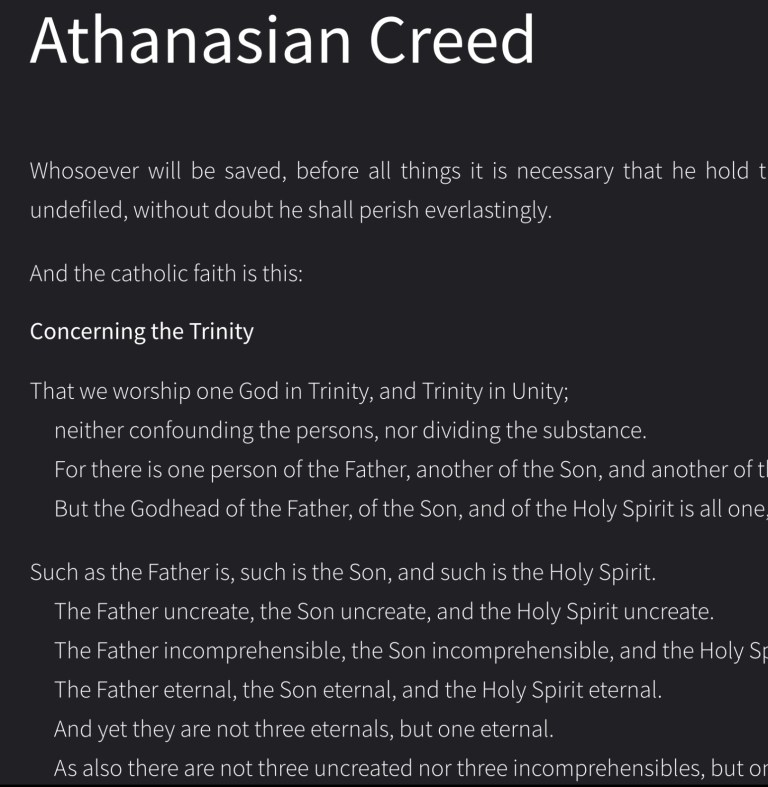 CREEDS & CONFESSIONS: Athanasian Creed (Part 1) – Dwelling In Scripture