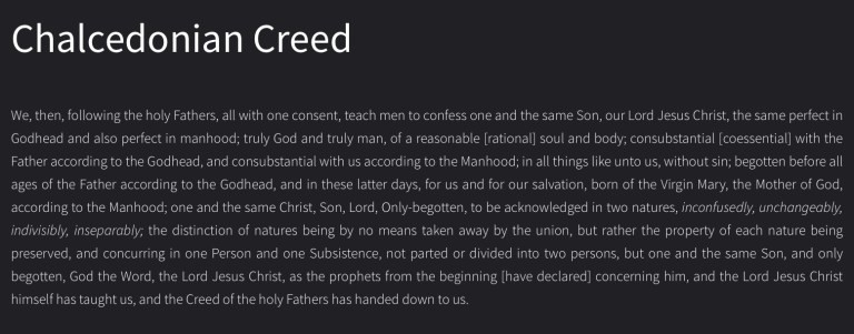 CREEDS & CONFESSIONS: Chalcedonian Creed – Dwelling In Scripture